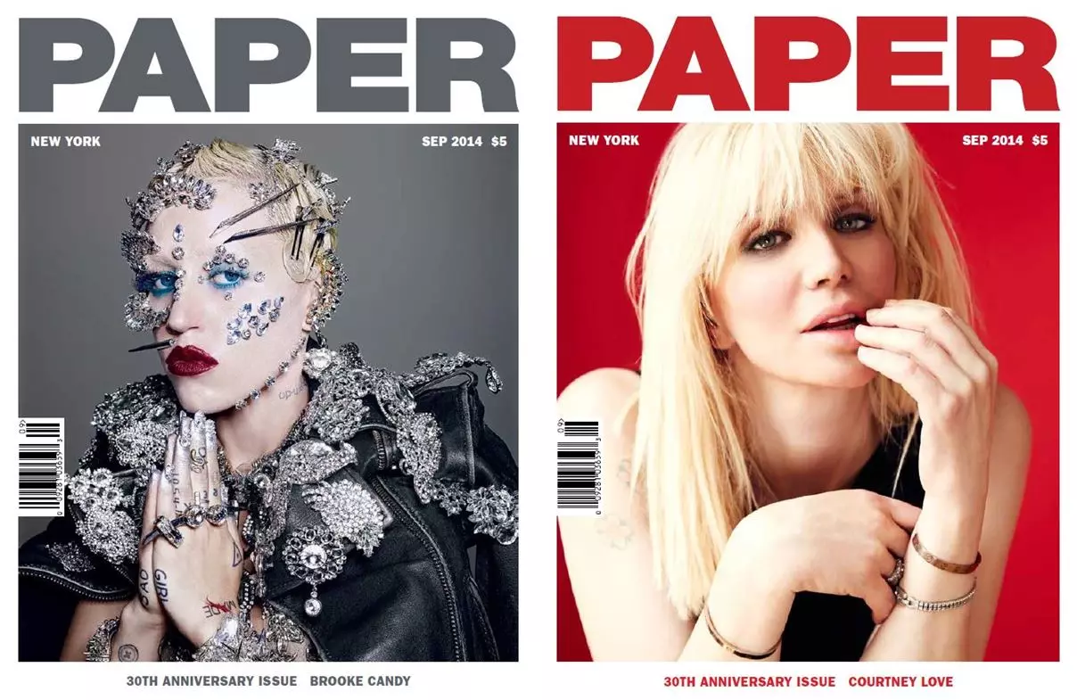 PAPER Magazine firar 30 år med omslagsstjärnor Courtney Love och Brooke Candy