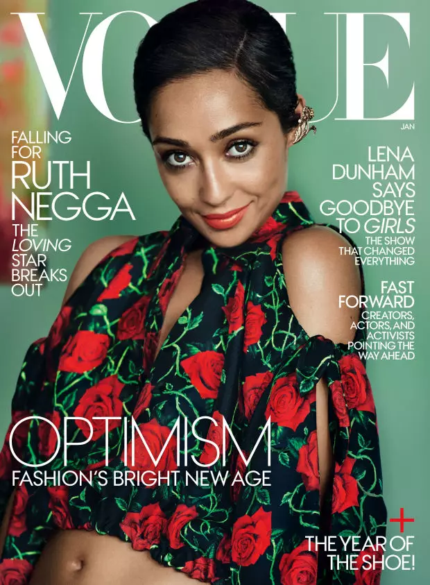 „Mylinti“ žvaigždė Ruth Negga apima „Vogue“ sausio mėnesio numerį 11086_1