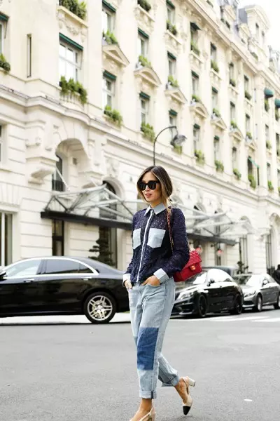 aimee_song_of_style_sister_jane_crochet_shirt_wildfox_jeans_chanel_bag_celine_sunglasses_chanel_slingback_sandals_chanel_coilted_sumka