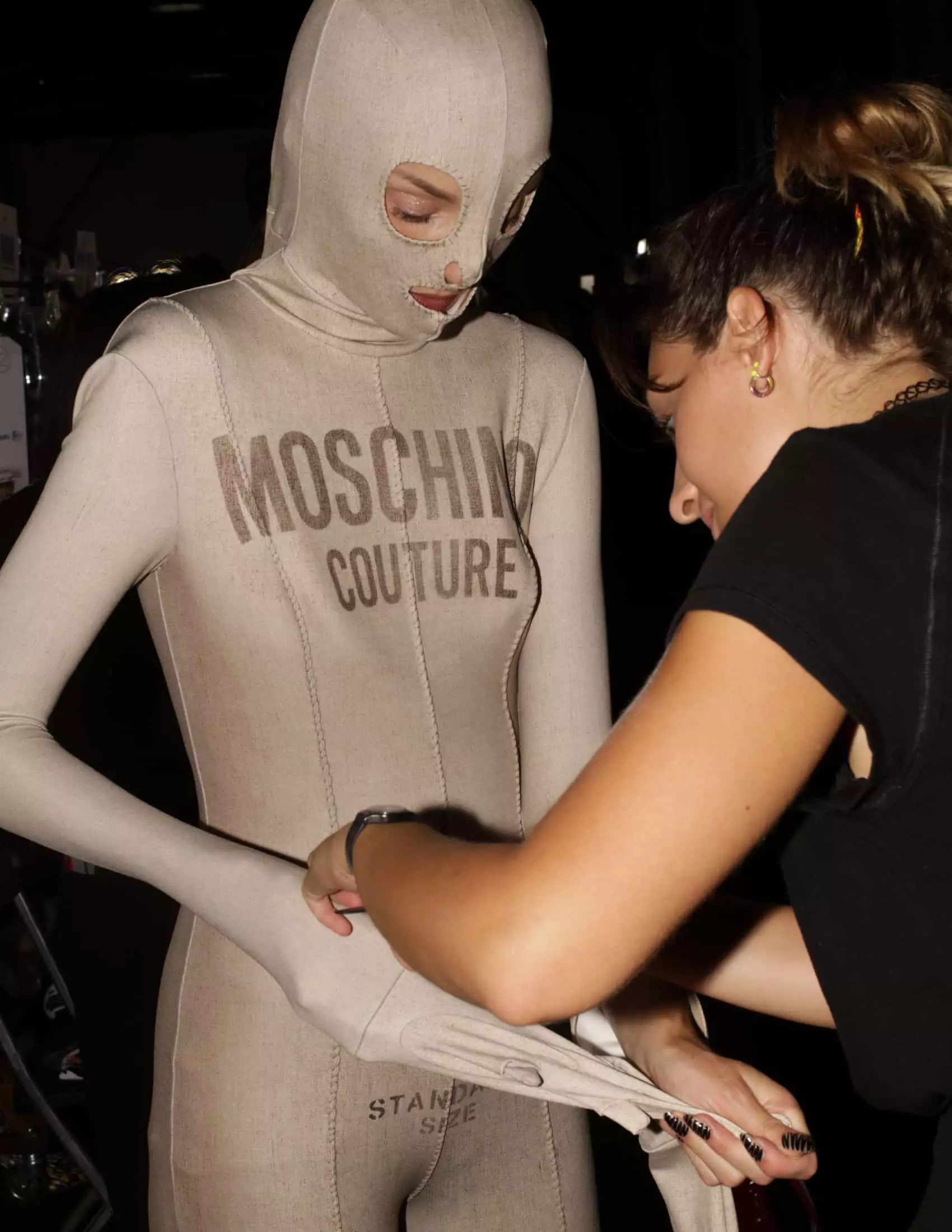 Fa'apitoa! Marco Ovando's Backstage Images at Moschino's Unfinished Business Show 11398_7