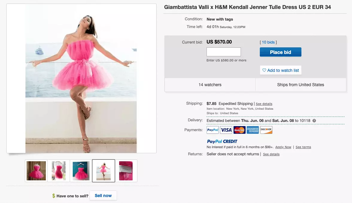 ผู้ขายใน eBay กำลังขอราคา Giambattista Valli x H&M ที่เกินจริง แต่ไม่มีใครซื้อ 11596_3