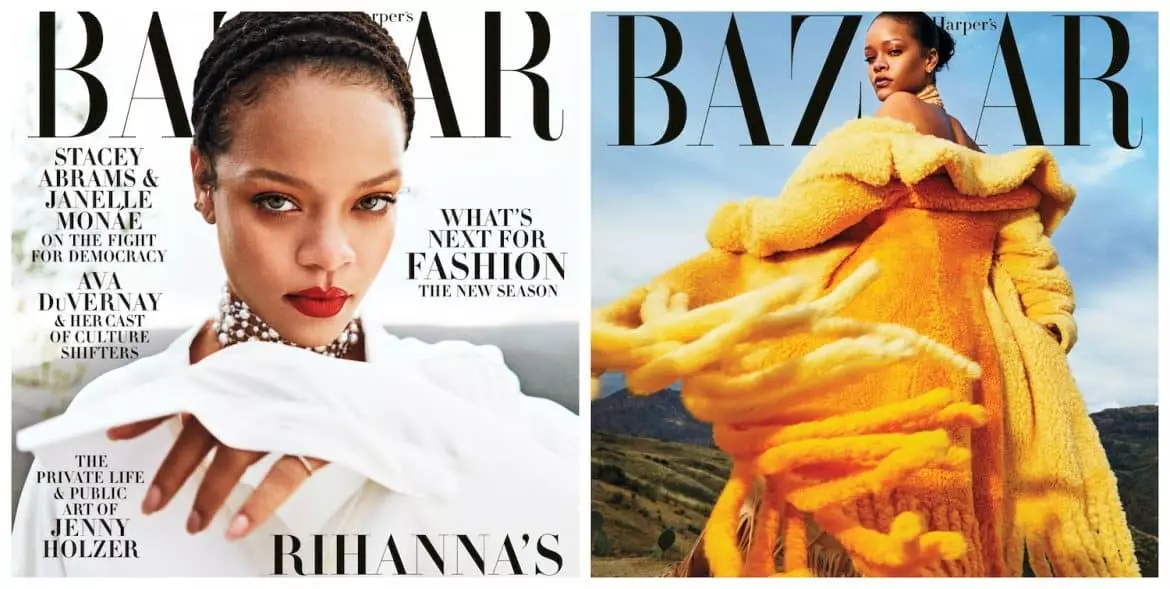 Rihanna dek al die 26 wêreldwye September-uitgawes van Harper's Bazaar 12241_1