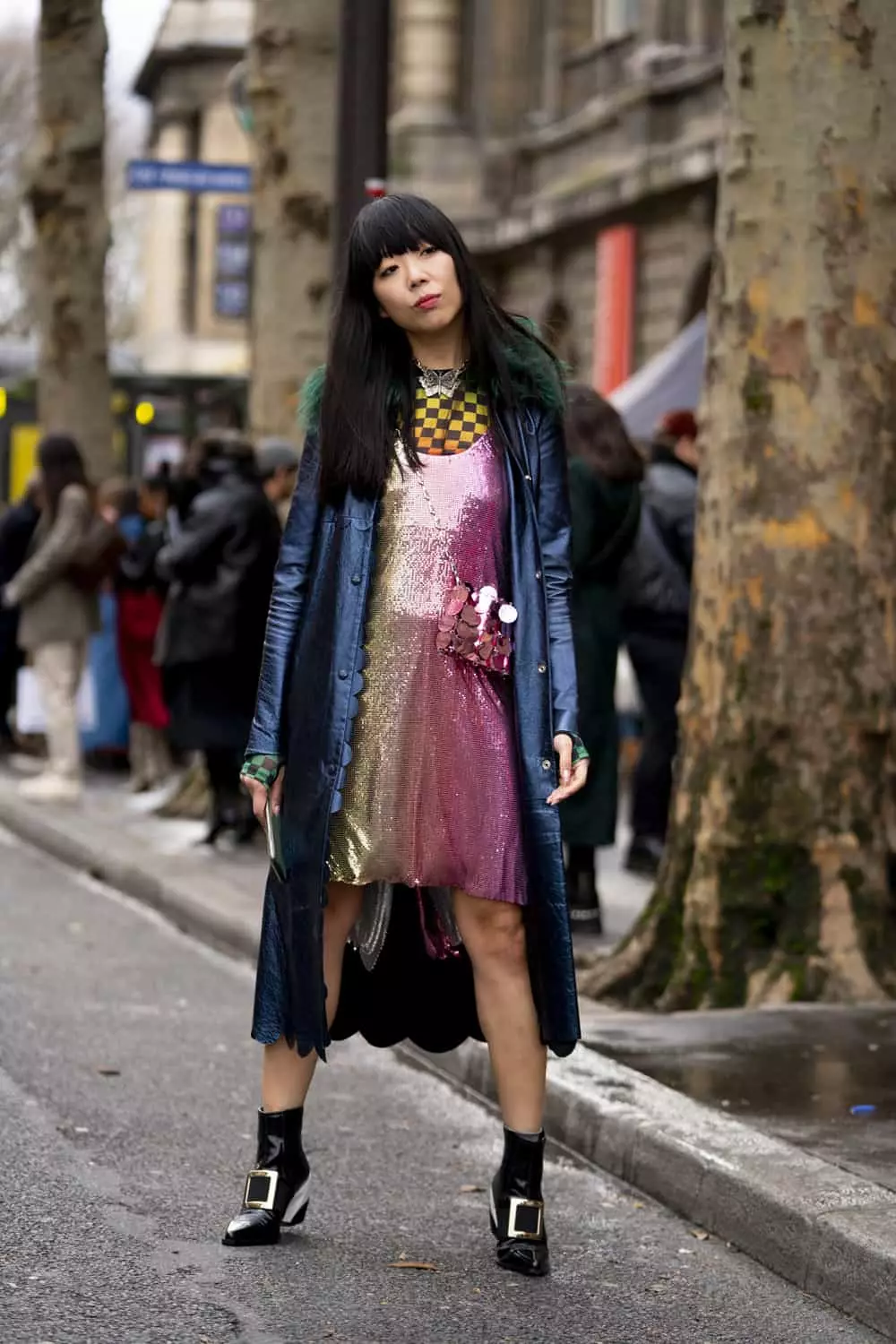 အကောင်းဆုံး Street Style သည် Paris Fashion Week ၏ 3 ရက်နှင့် 4 ရက်များမှ ကြည့်ရှုသည်။ 12520_42