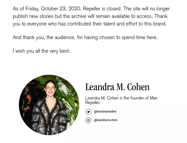 Atnaujinimas: Leandra Medine Cohen 58 žodžių pareiškimu nutraukė dešimtmetį „Man Repeller“ 15042_2