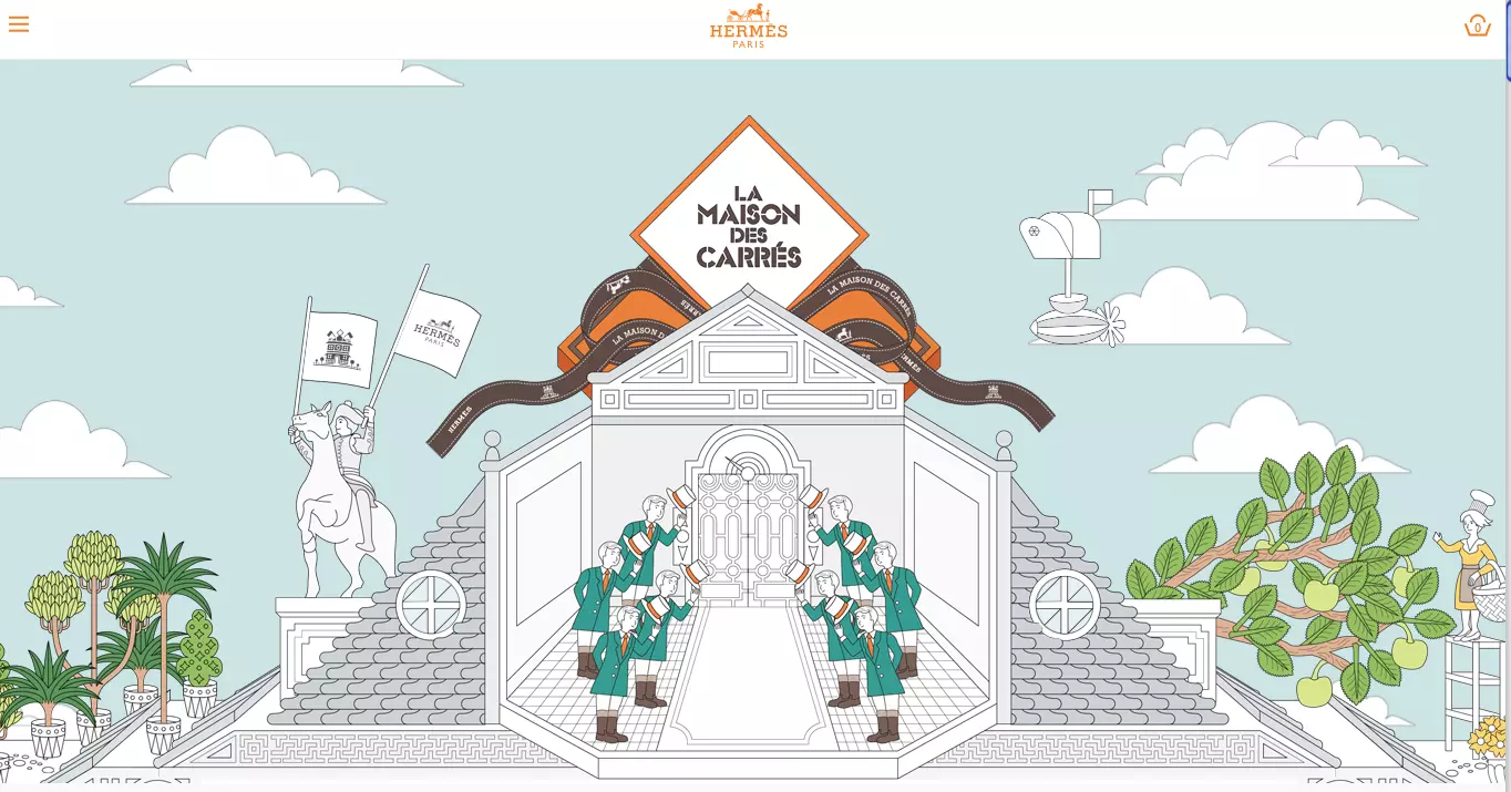 Hermès lansează un nou site web pentru eșarfe: La Maison des Carrès 15850_1