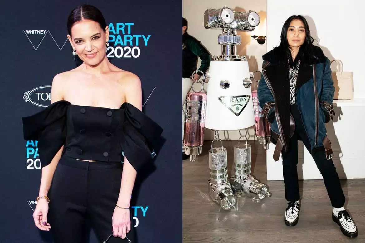 Katie Holmes paWhitney Art Party, Fashionphile Inotamba Santa