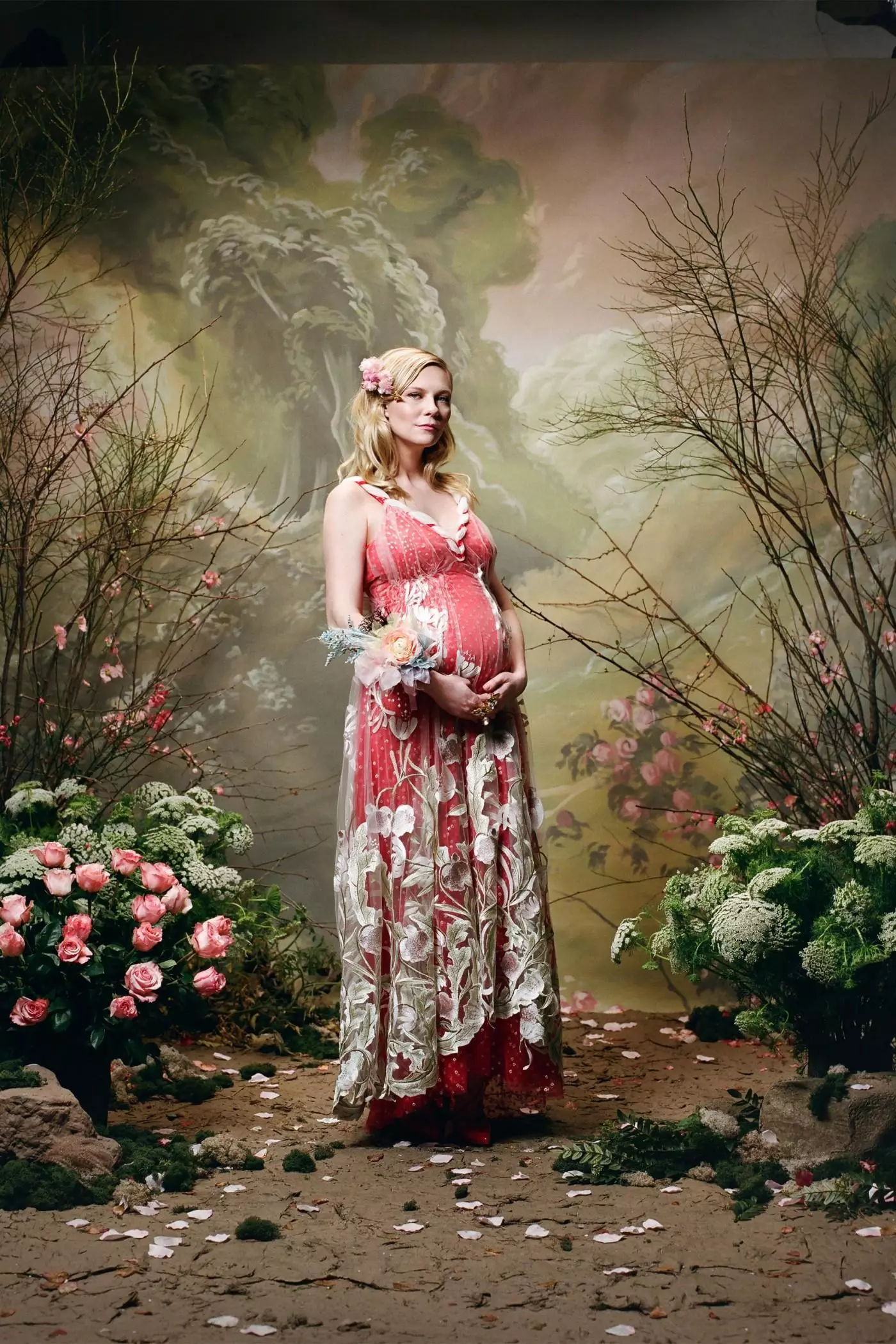 Kirsten Dunst සිත් ඇදගන්නාසුළු Rodarte ඡායාරූප රූගත කිරීමකදී ඇගේ ගැබ් ගැනීම තහවුරු කරයි 16937_2