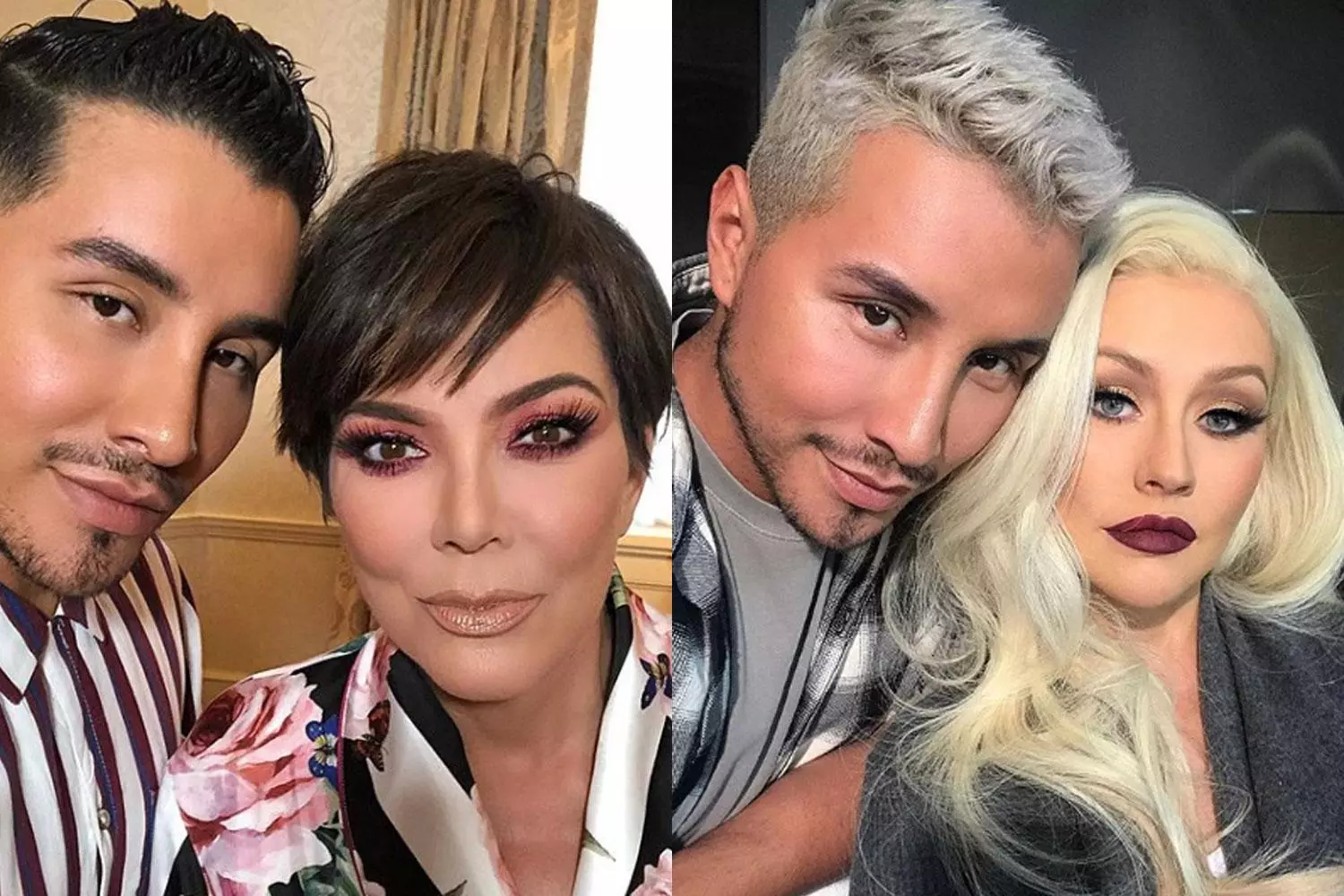 Susipažinkite su žmogumi už Kris Jenner ir Christinos Aguilera didžiausių grožio akimirkų