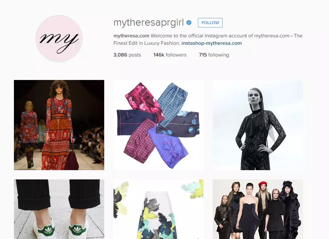 Mytheresa.com sa rozširuje o nakupovateľný Instagram