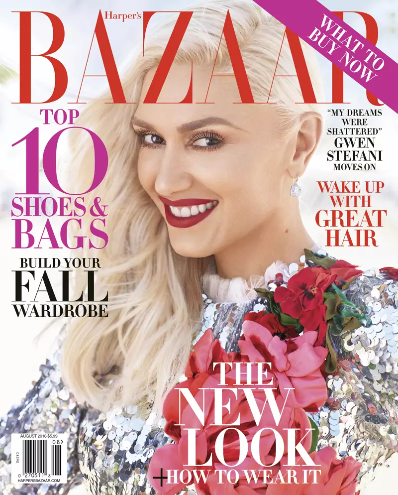 Gwen Stefani Bo Harper's Bazaar, jiroro lori ikọsilẹ gbangba Rẹ pupọ 24558_1