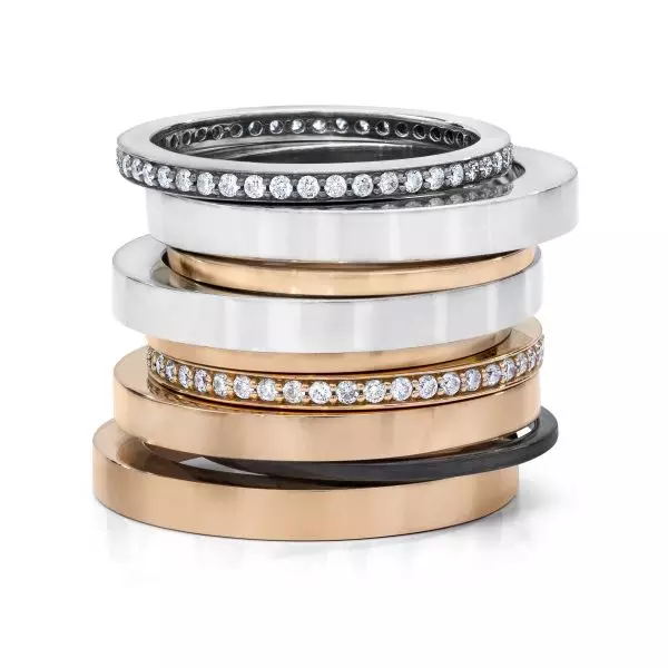 R-6,7,8 _ Stackable 18K Cingcin Emas