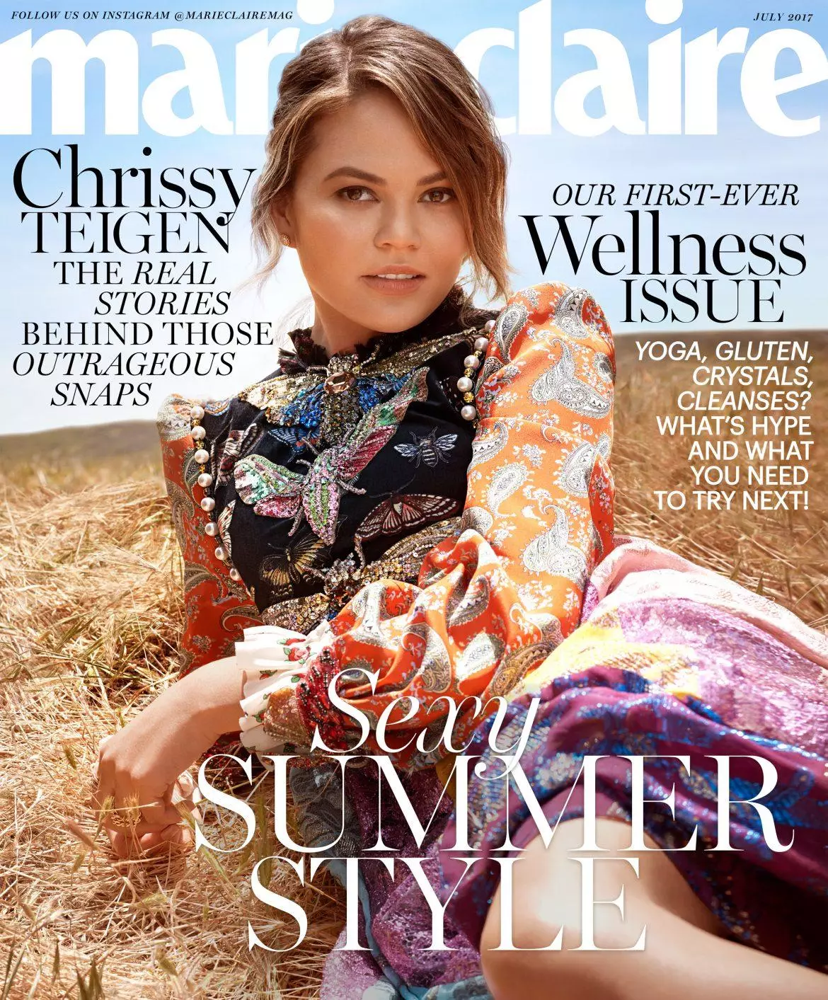 Chrissy Teigen täcker Marie Claires juli Wellness Issue 29476_1