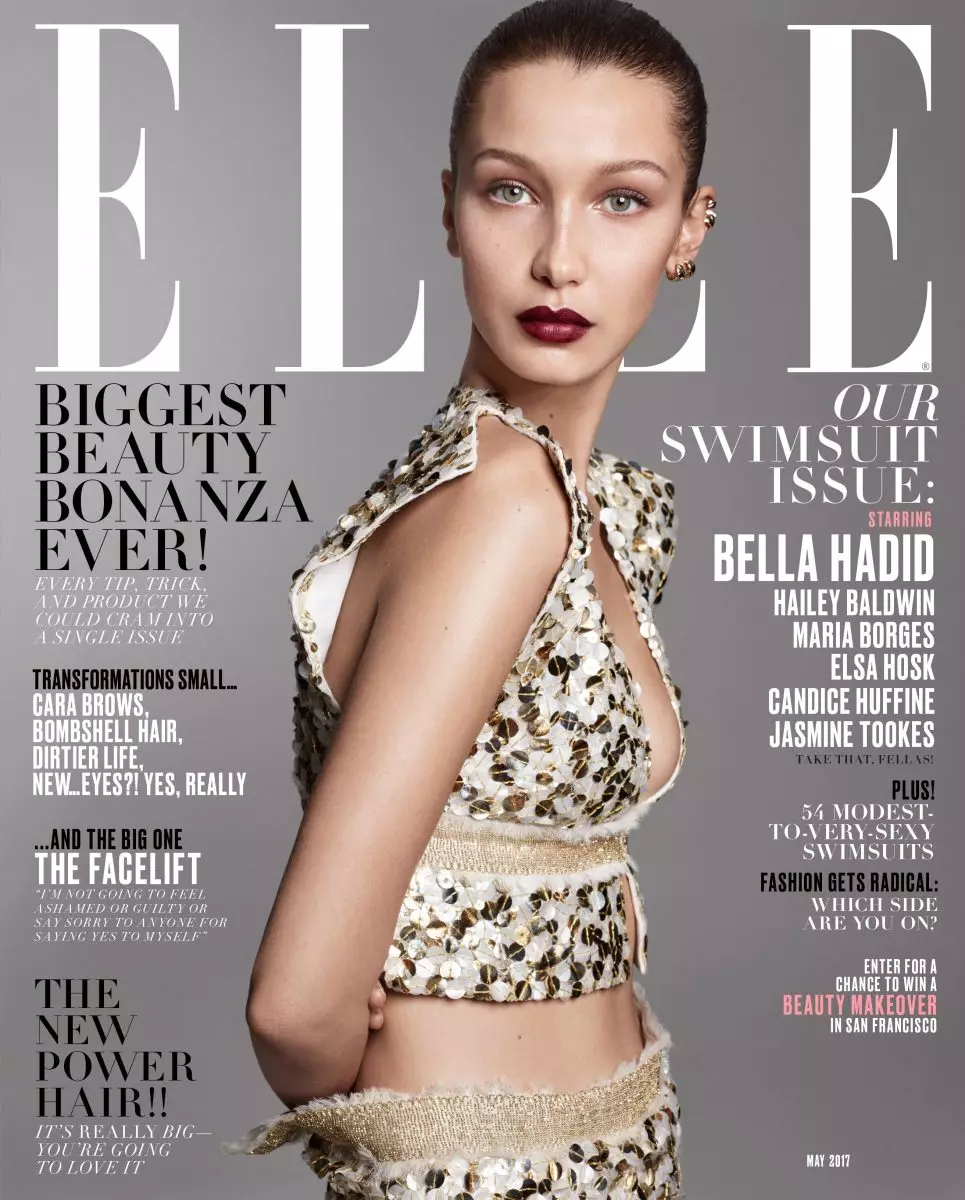 Preluare model! Bella, Elsa, Candice și More Front ELLE's May Issue 31831_2