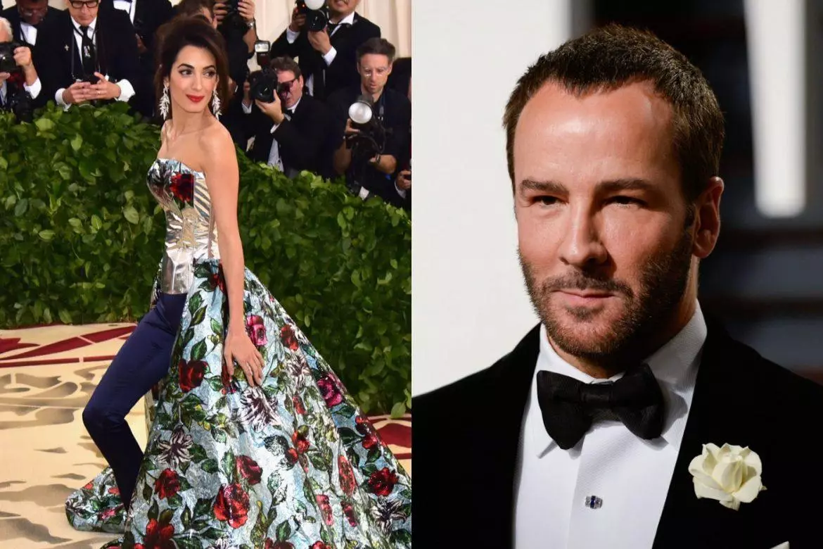 Tom Ford Akashatirwa NaAmal Clooney Mushure MeMiniti Yekupedzisira Akasangana NaGala Dress Swap