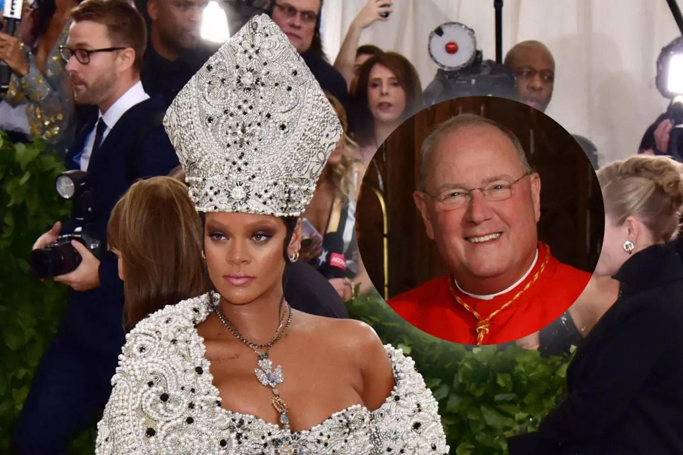 Hierdie Katolieke kardinaal het Rihanna sy hoed geleen vir die Met Gala