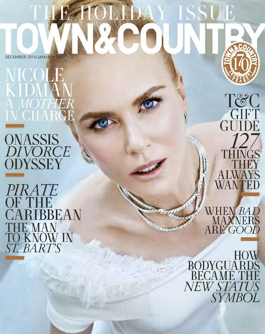 นิโคล คิดแมน ลุย Winter White สำหรับ Town & Country