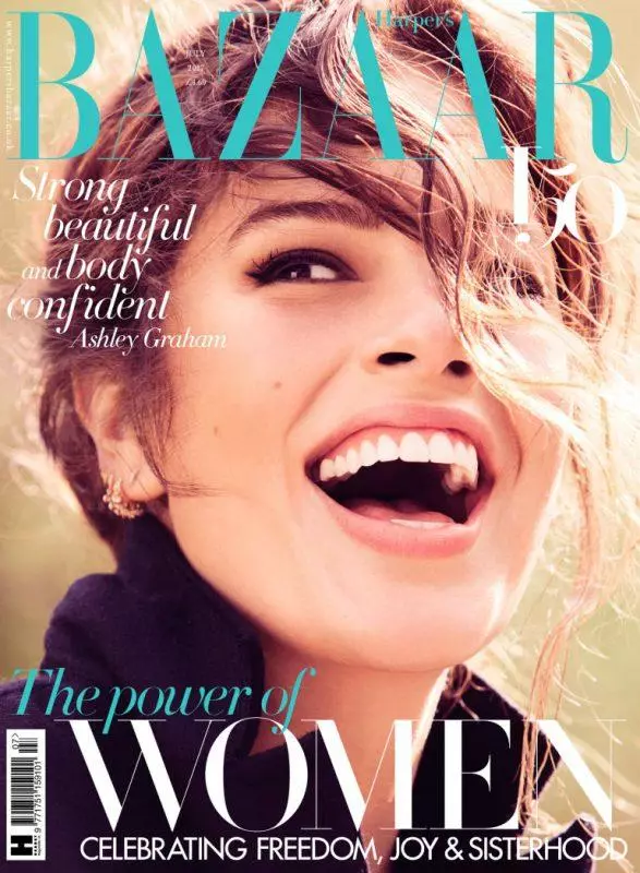 Ashley Graham dia mandrakotra ny olan'ny volana Jolay Harper's Bazaar UK 38019_2