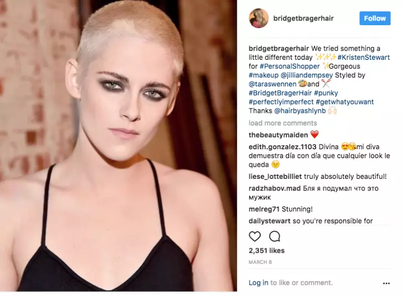 Iċ-ċeleb Hairstylist Bridget Brager tilfet il-Buzz Cut ta' Kristen Stewart, Ħidma ma' Paris Jackson, u aktar 38020_4