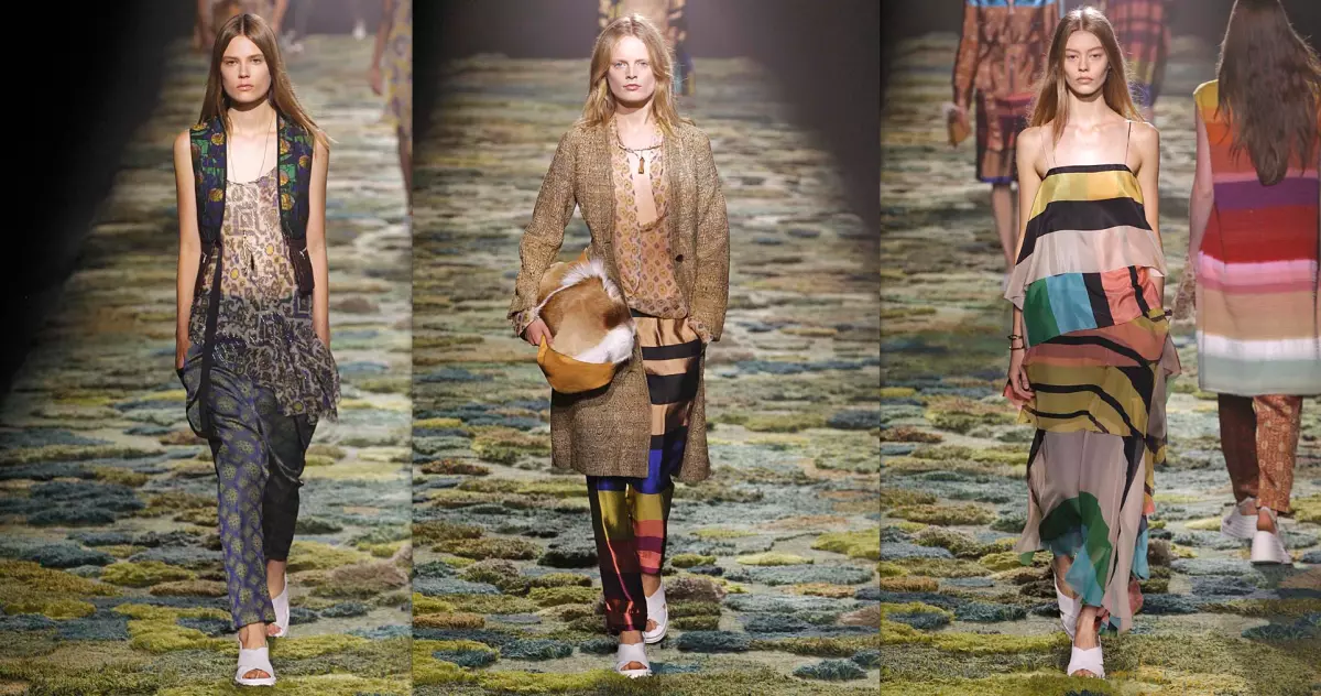 Dries Van Noten Caij nplooj ntoos hlav 2015