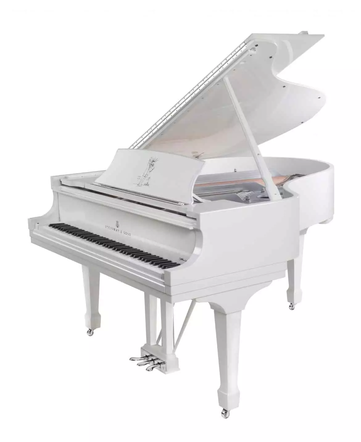 Dir kënnt (bal!) Dem John Lennon säin Iconic White Grand Piano besëtzen