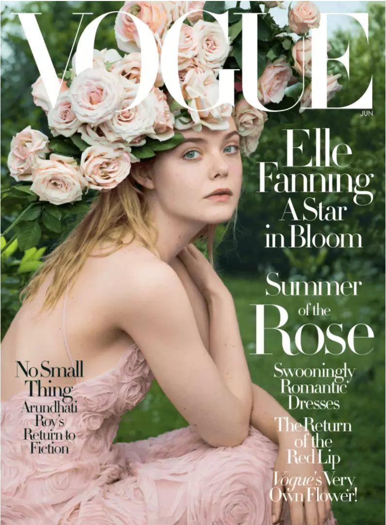 Elle Fanning аның беренче Vogue тышлыгын урнаштыра 48019_1