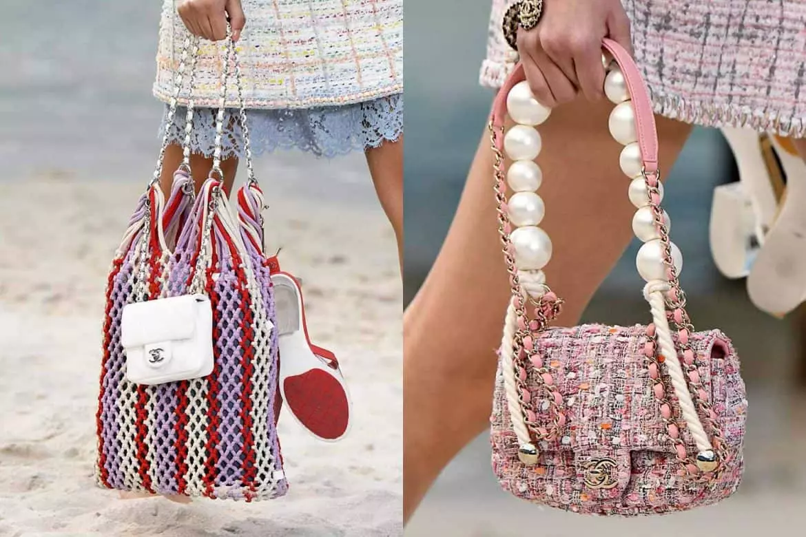 39 bolsas dignas de luxuria do desfile de primavera de 2019 temático da praia de Chanel