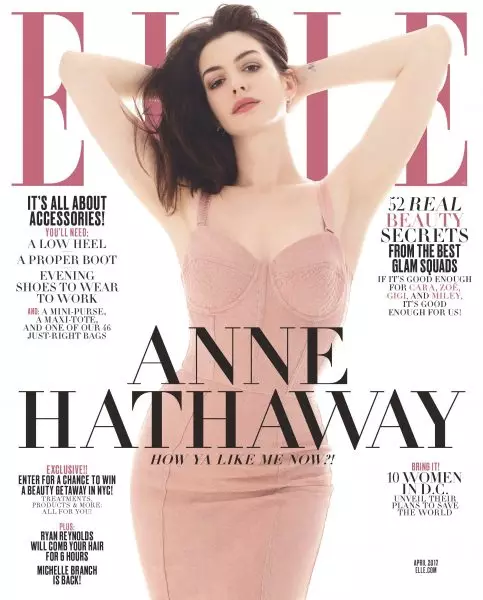 Anne Hathaway dek ELLE April-uitgawe 55553_2
