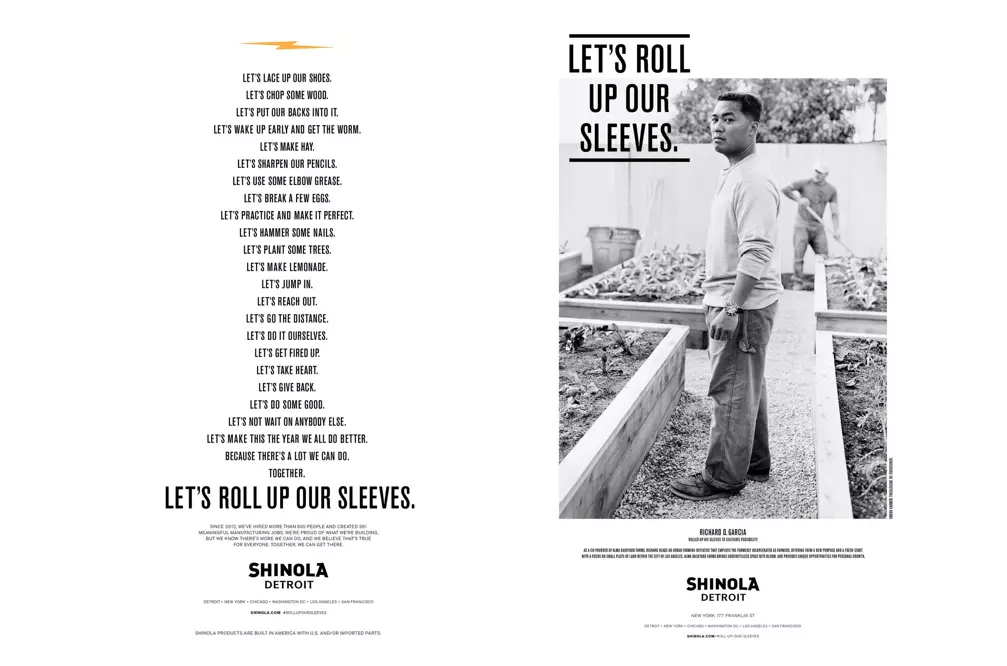 Ipinagdiriwang ni Shinola ang American Worker sa Kampanya na 'Let's Roll Up Our Sleeves'