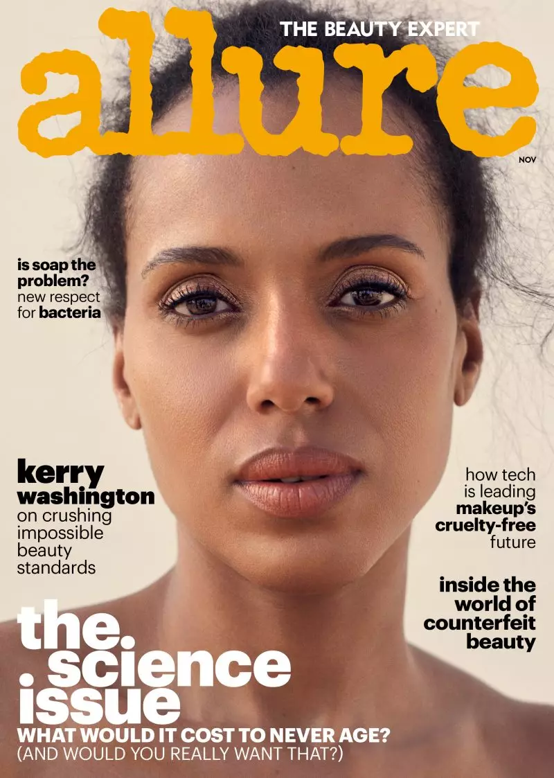 Kerry Washington nyakup Allure's November Science Issue