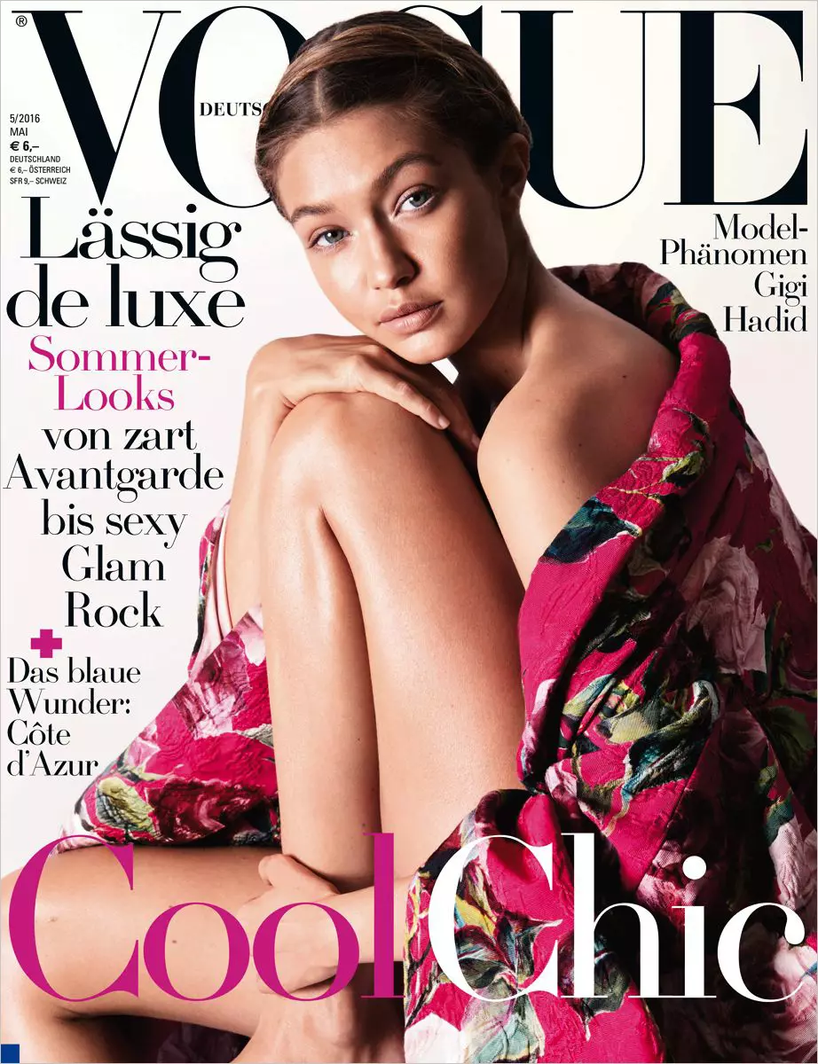 Wunder Mod Gigi Hadid e koahela Vogue Jeremane