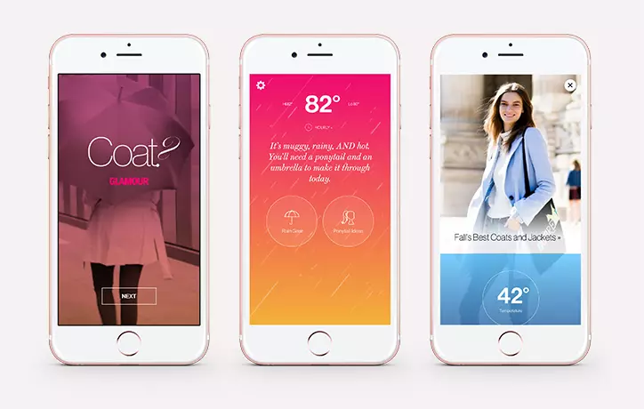 Eksklusibo! Glamour Naglunsad sa Fashion-Friendly Weather App uban sa Apple