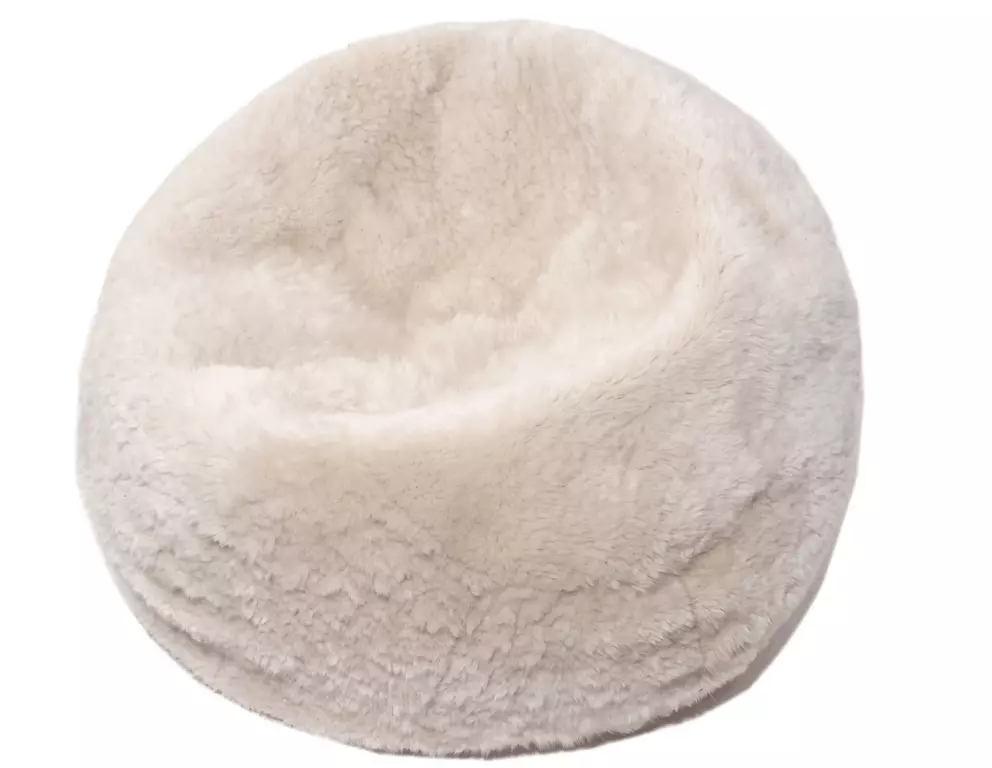 Bohnensack aus weißem Lamm