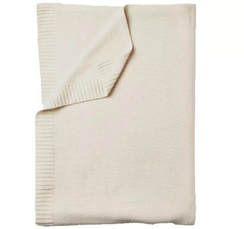 सफेद कश्मीरी फेंक कंबल