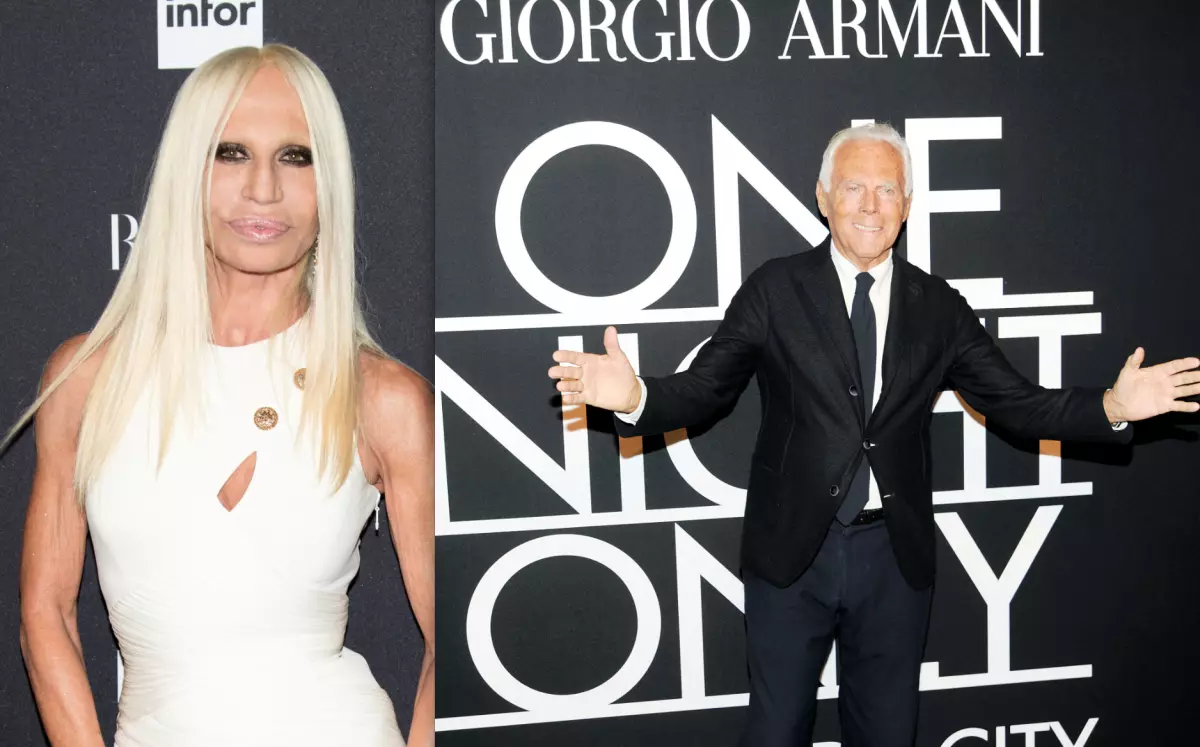 Et ass op! Donatella Versace streit dem Giorgio Armani seng Kommentarer