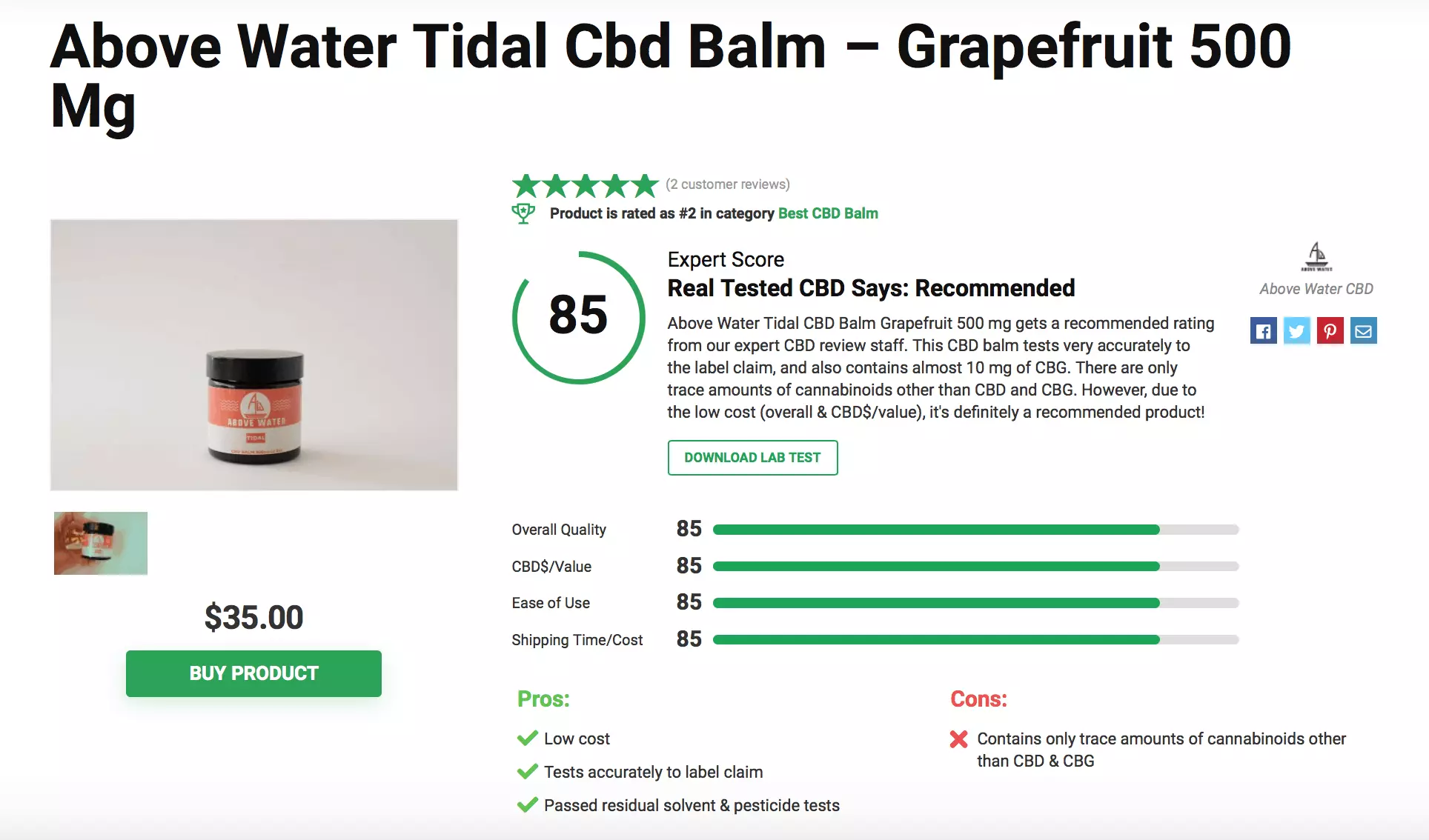 ምርጥ 5 የተፈተነ CBD balms 7622_4