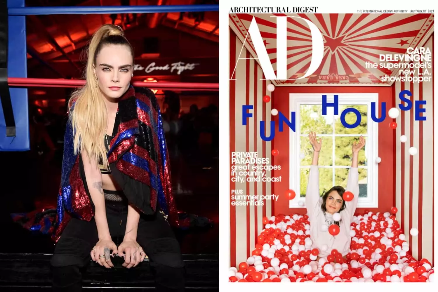 Coj Peep Hauv Cara Delevingne's Eclectic, Fun-Filled LA Pad!