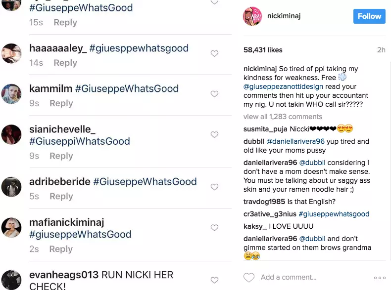 #WhatsGoodGiuseppe: Nicki Minaj dá a explosión ao deseñador de zapatos Giuseppe Zanotti 79057_16
