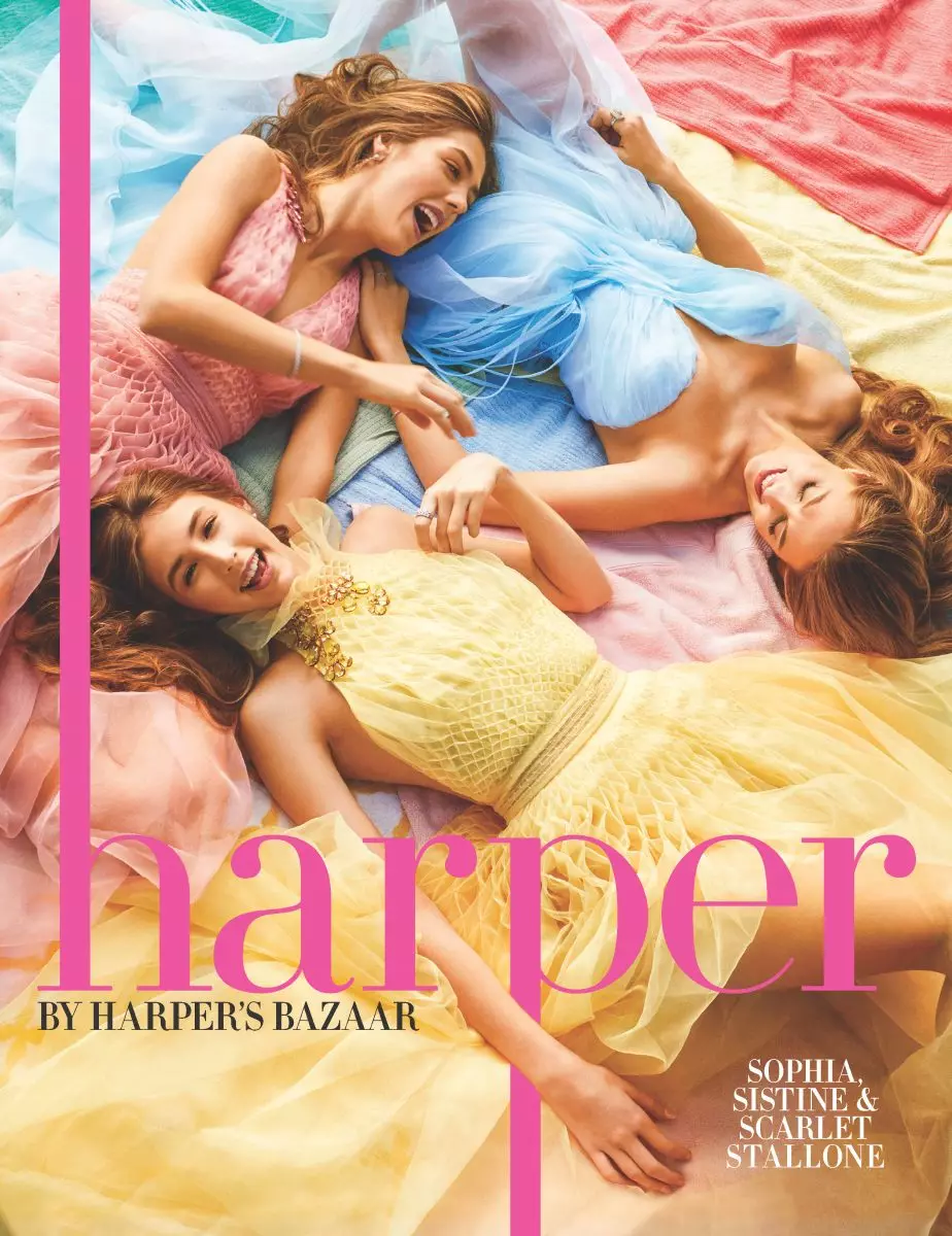 The Stallone Sisters Guest Խմբագրել հարպերը Harper's Bazaar's May Issue-ում 79477_2