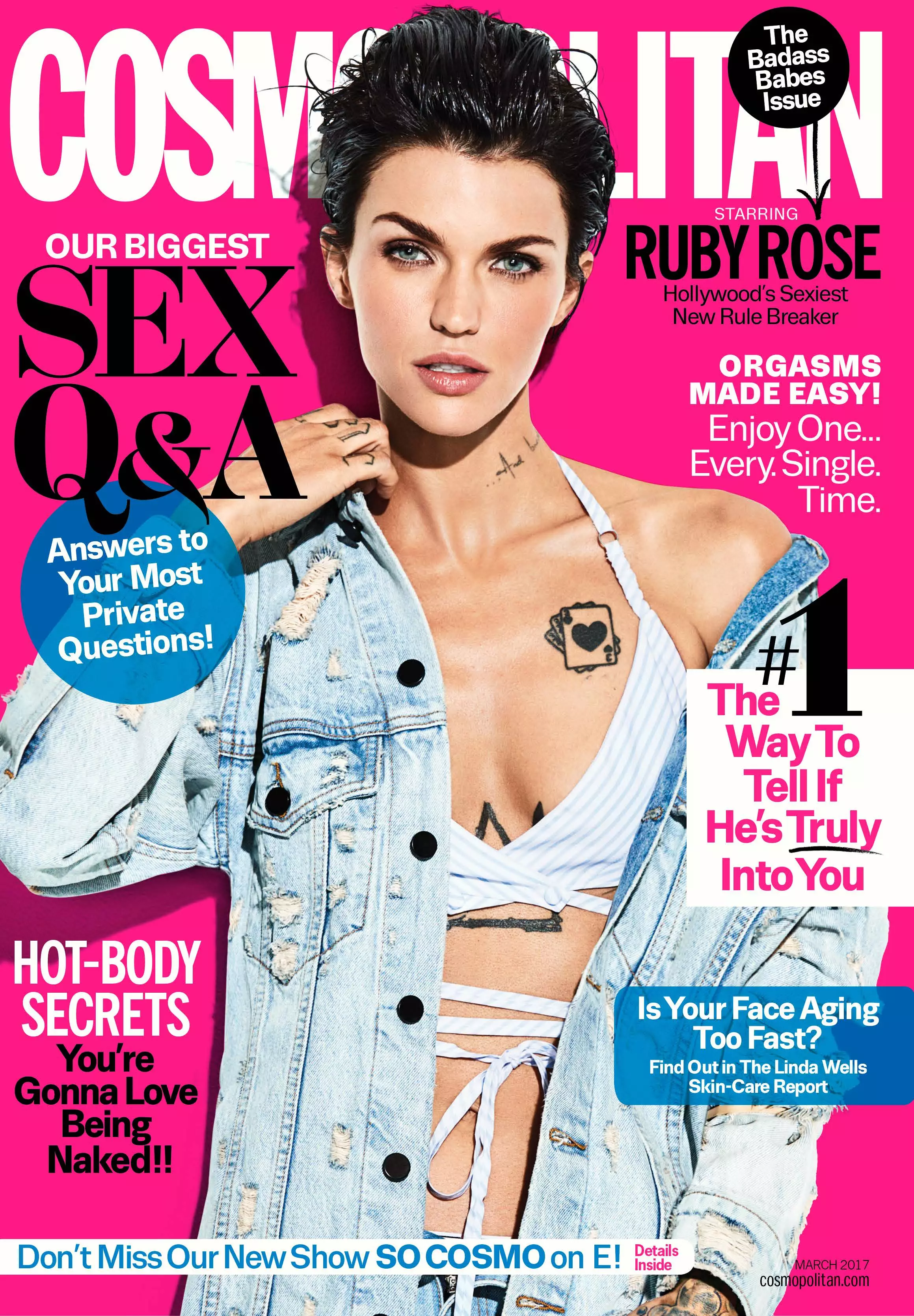Ruby Rose Covers Cosmopolitan's March Issue